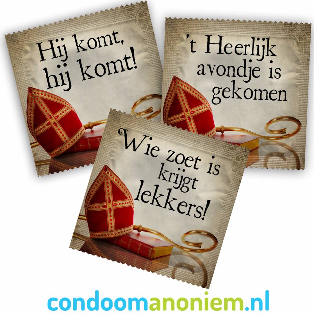 Sint condooms - ondeugend surprise cadeau met gedicht - gratis bezorgd ...