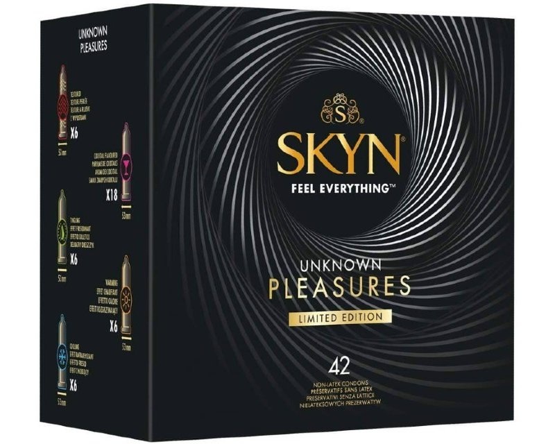 Skyn Unknown Pleasures 42 latexvrije condooms in verrassende variaties ...
