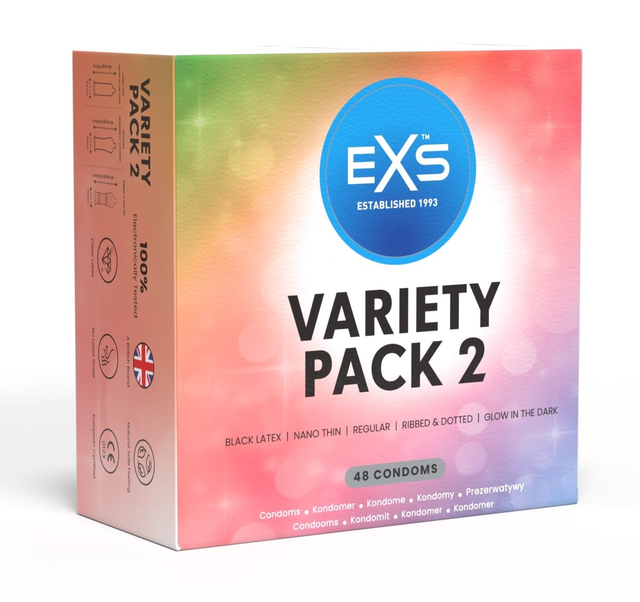 EXS Variety Pack 2 - assortimentsverpakking 48 condooms - Condoom Anoniem