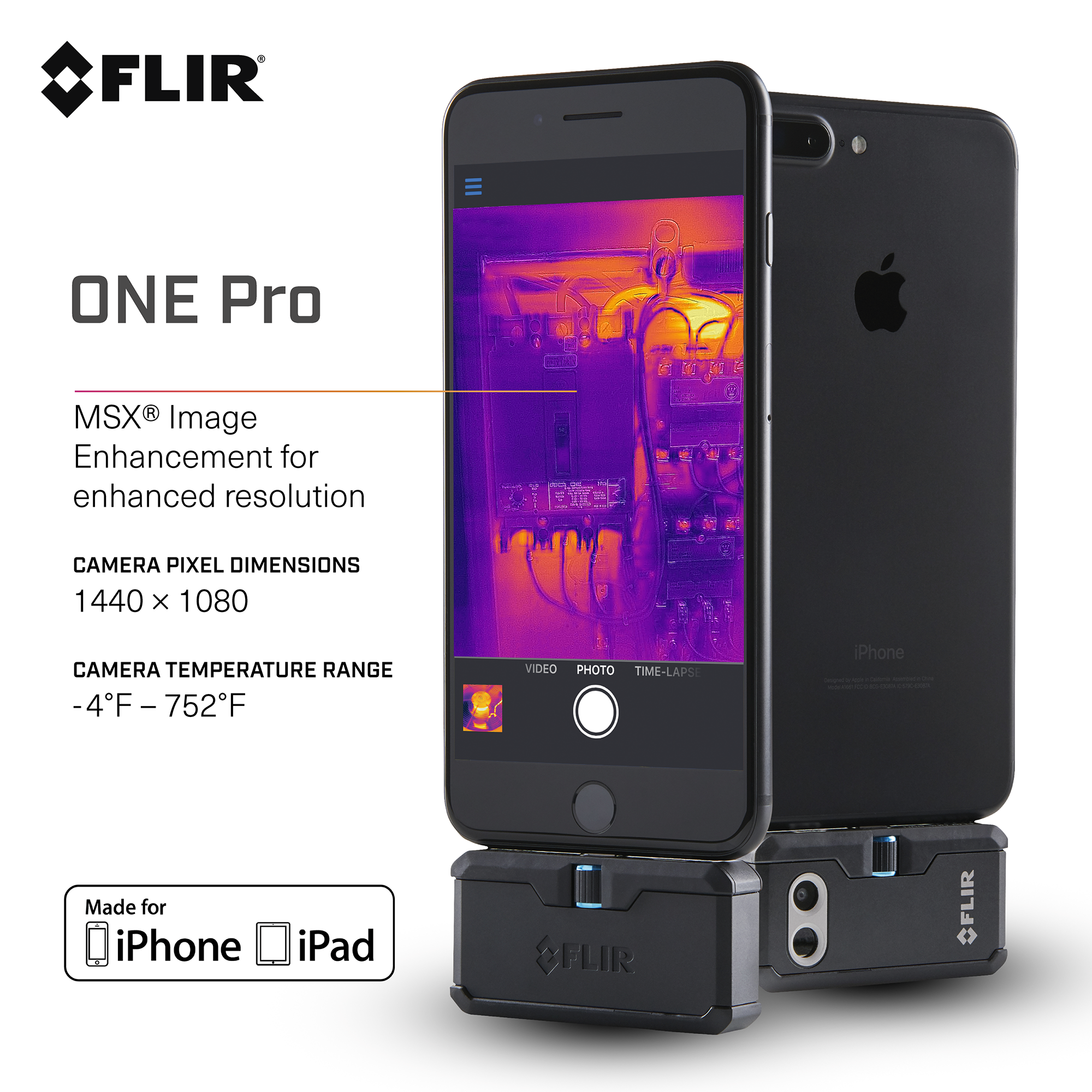 FLIR ONE PRO iOS USB-C warmtebeeldcamera - Warmtebeeldcamera.nl