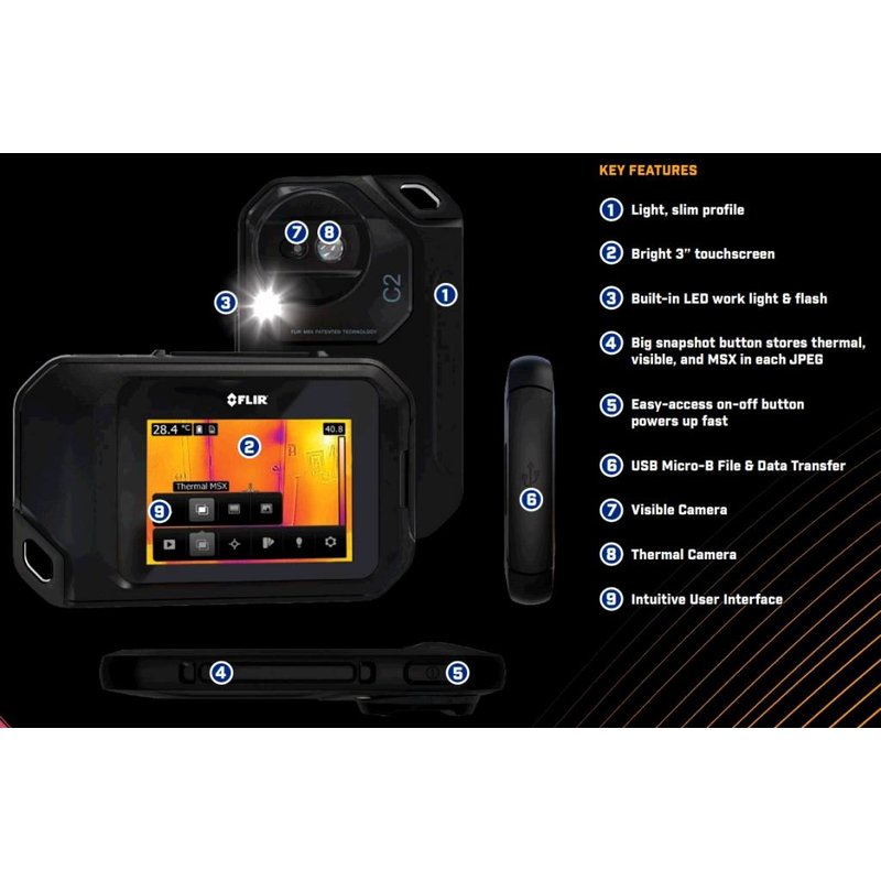FLIR C2 caméra thermographique - Le spécialiste des caméras thermiques ...