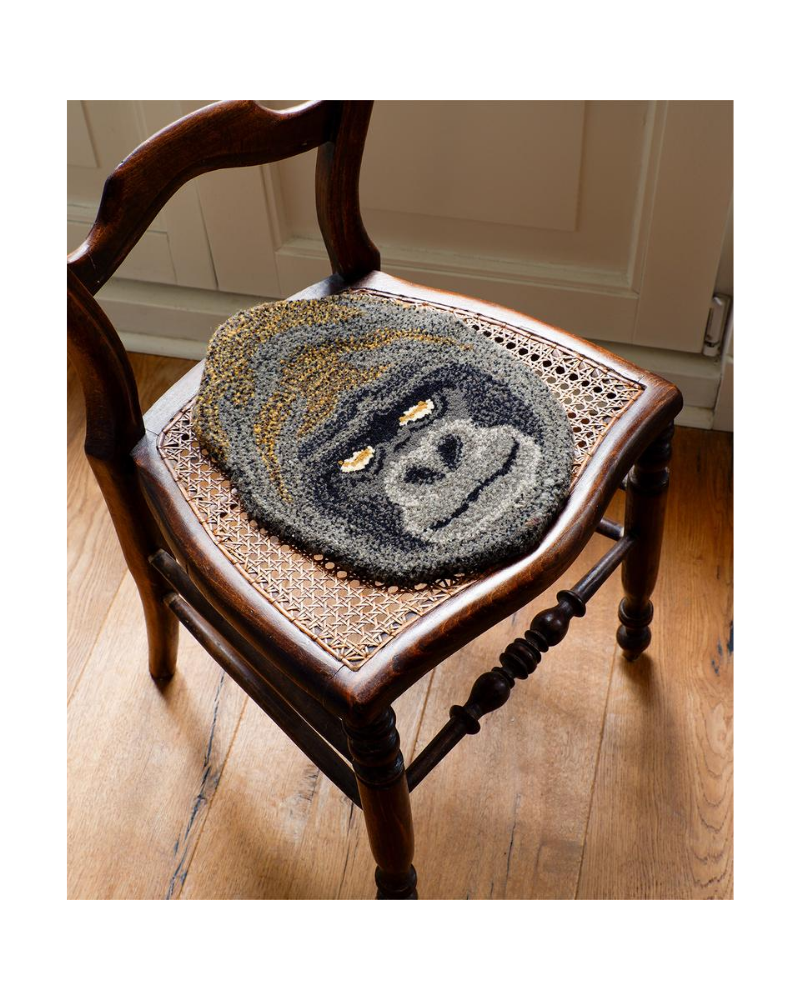 Groovy Gorilla Head Rug 39x32x2cm - Dwarz - kinderkleding