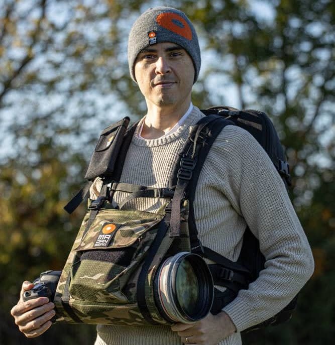 MrJanGear Lens Carrier System - Khaki Camo - Foto Coudenys B.V.