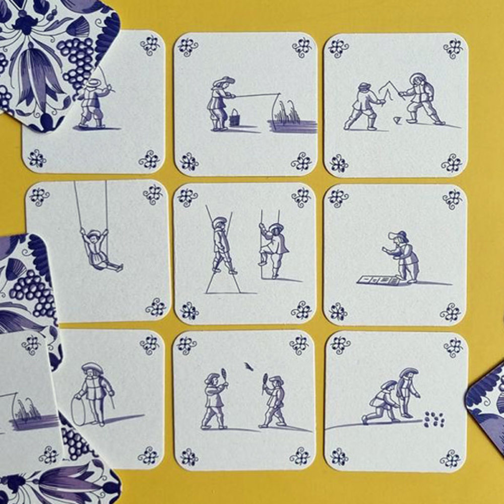 Piet design - tegelviltjes - memoryspel - Hoge Ramen