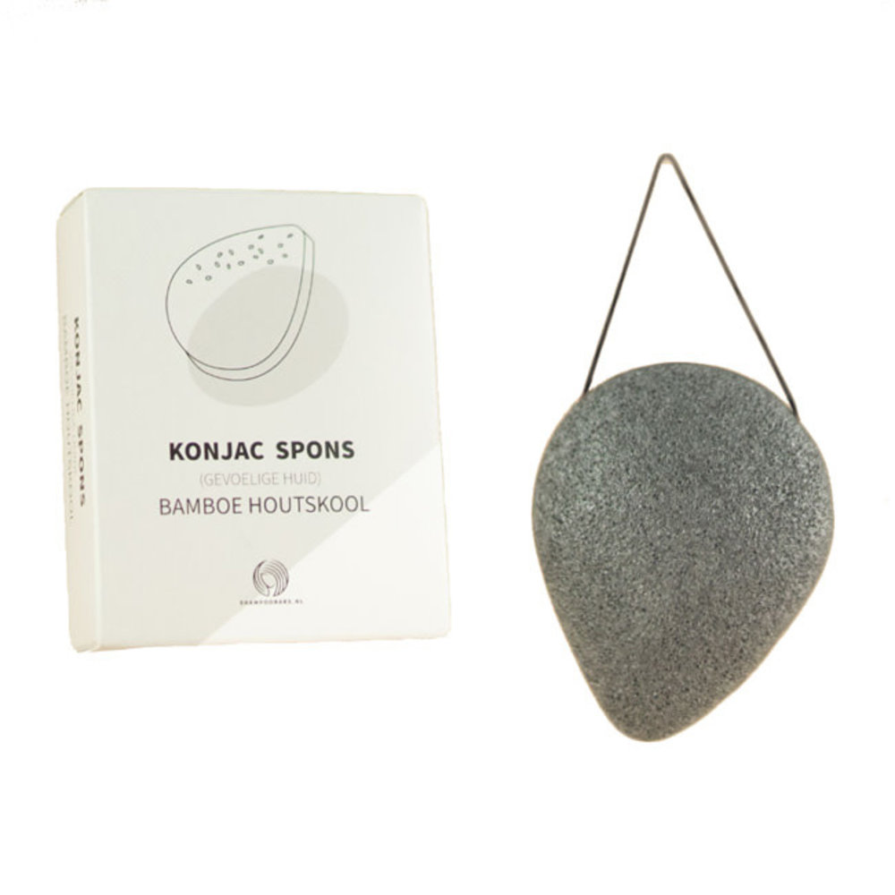 SB - konjac spons - bamboe houtskool (gevoelige huid) - Hoge Ramen