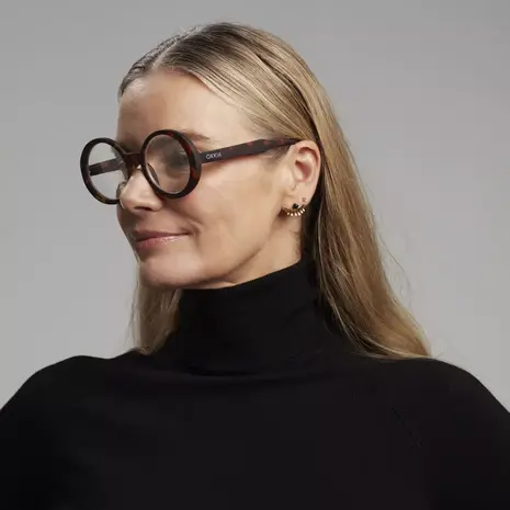 Okkia - leesbril laura - rond - classic havana - Hoge Ramen