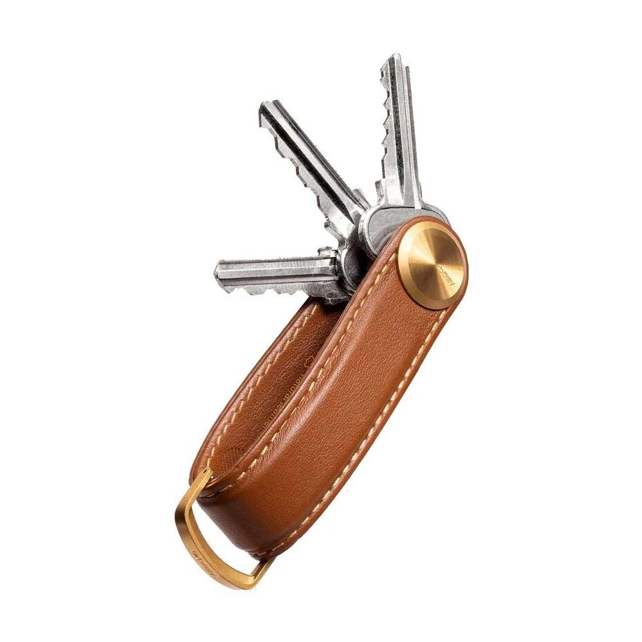 Orbitkey - key organizer pro - leather - cedar - Hoge Ramen