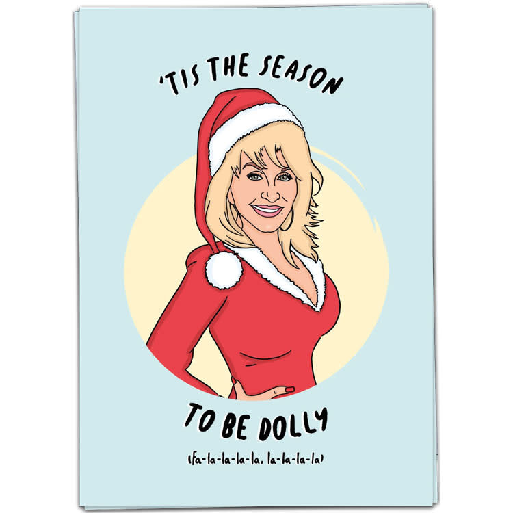 Kaart blanche - kerstkaart - tis the season to be dolly - Hoge Ramen