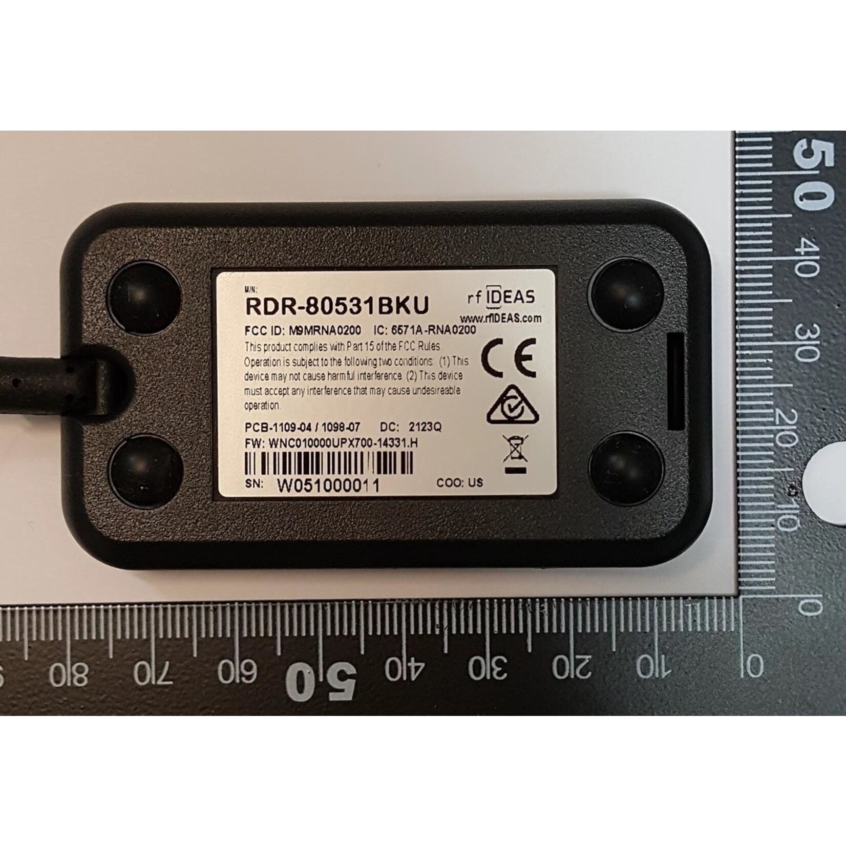 RDR-80531BKU-C06 WAVE ID Plus Mini V3 Black USB Keystroke with 6" cabl ...