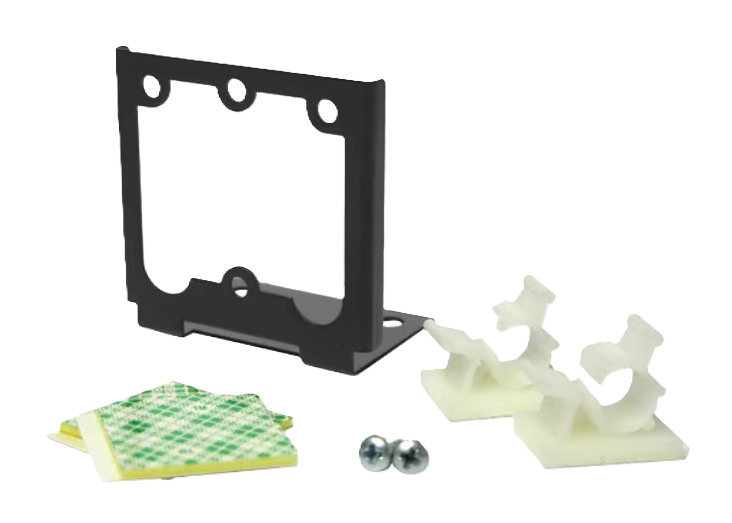 KT-ANGLE+CLIPS pcProx Black Angle Mounting Bracket w/Cable Clips ...