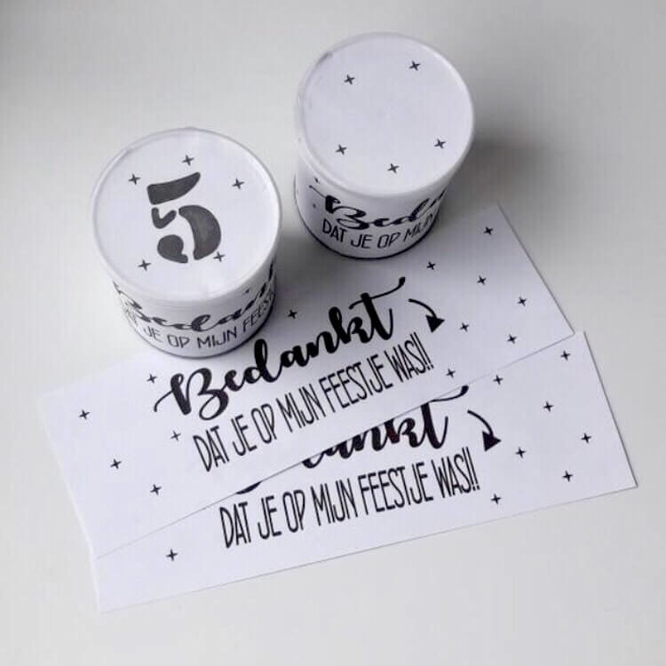 Printable Bedankt dat je op mijn feestje was - SuzyB