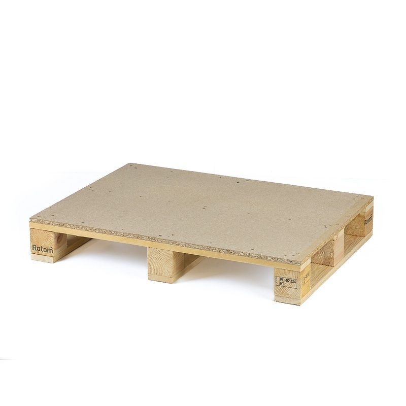 Demi-palette bois plateau plein 800x600x126mm NIMP15 | Rotomshop.fr