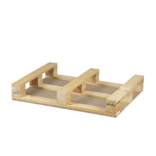Demi-palette bois plateau plein 800x600x126mm NIMP15 | Rotomshop.fr