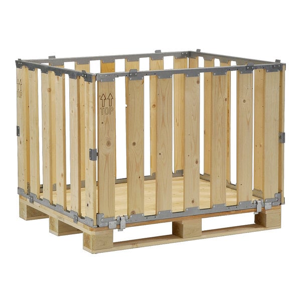 MP Palettenbox aus Holz | zerlegbar | 1200x800x700mm - Rotomshop.de