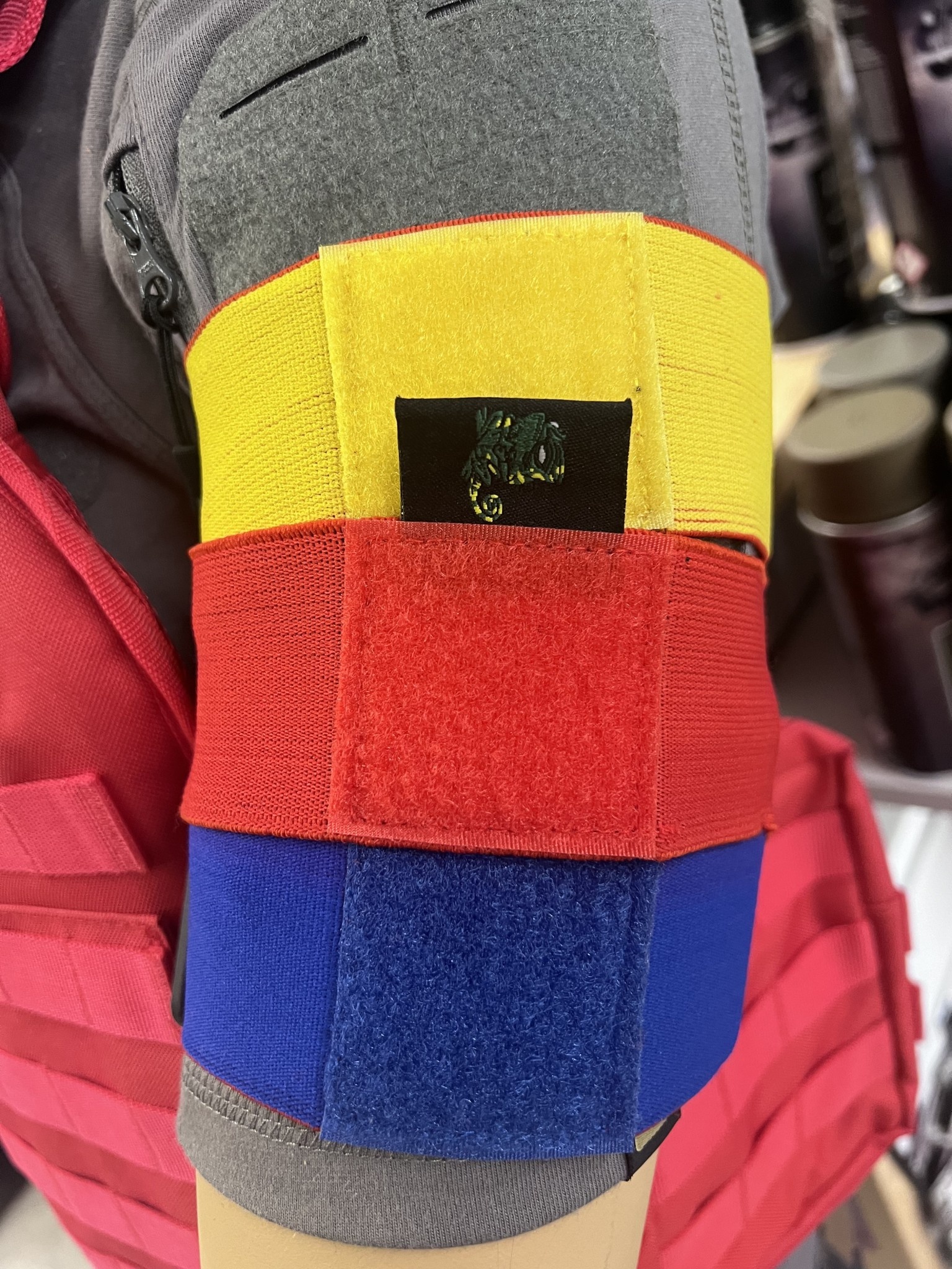 Camaleon Team Strap 2-color V2 velcro for patch (Red-yellow) - tactical ...