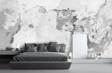 Behang met een grijze beton structuur - Fotobehang