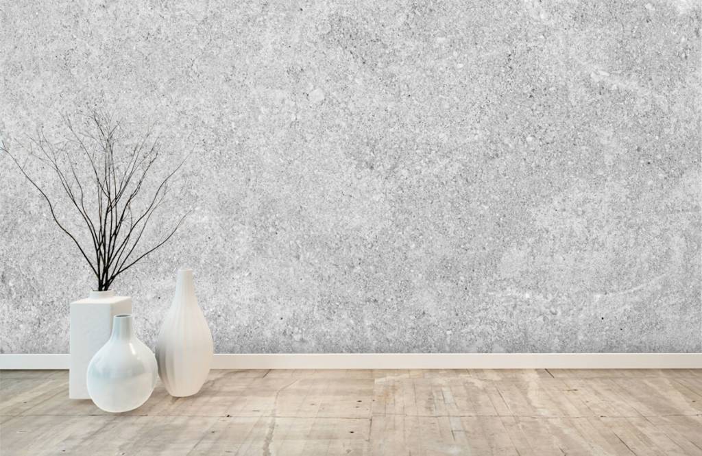 Behang met een grijze beton structuur - Fotobehang