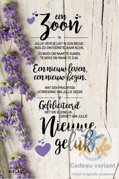 Een zoon kaartcadeau - Cadeau variant