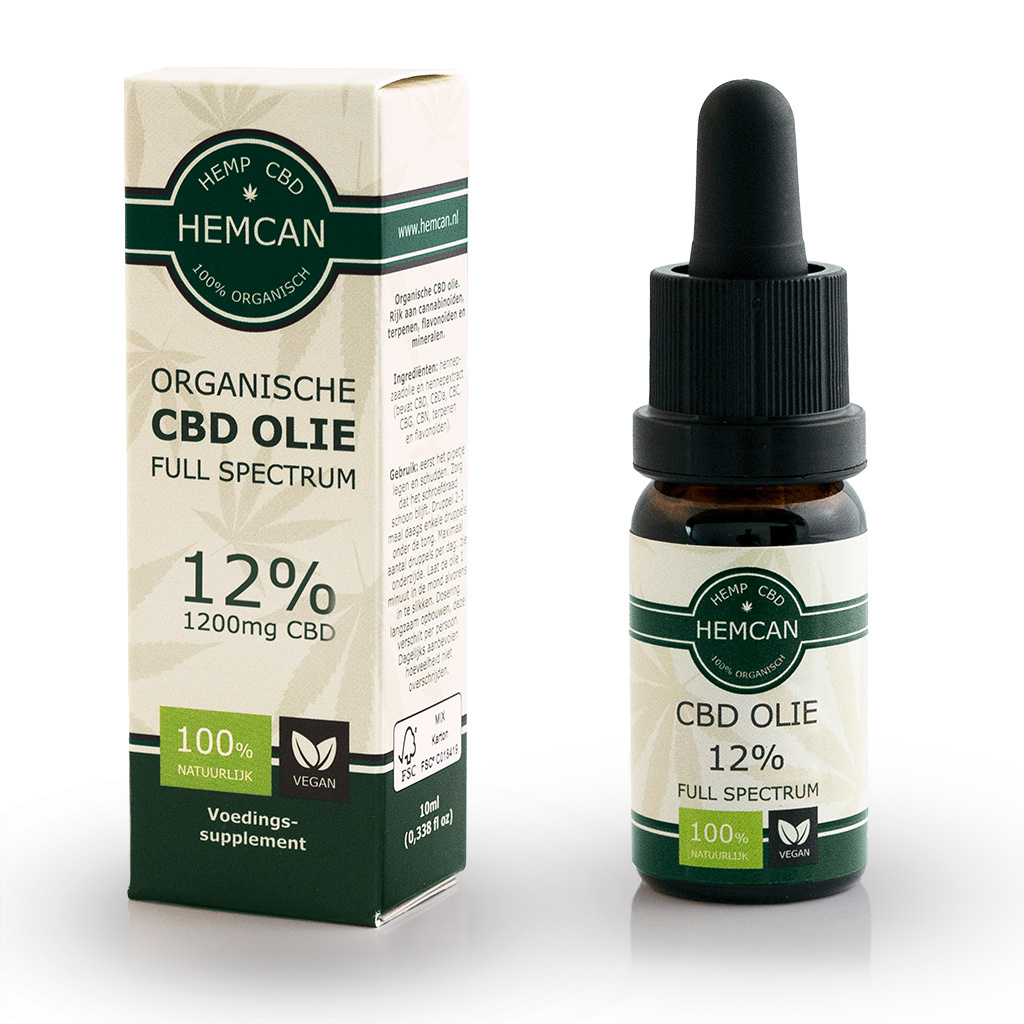 Biologische CBD Olie 12% - 1200mg CBD (Full Spectrum) | HEMCAN - HEMCAN