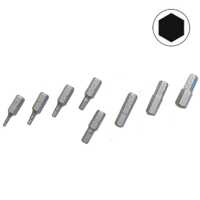 Inbus bitjes 8mm (25mm) - 10 stuks - Tools-n-More Gereedschappen
