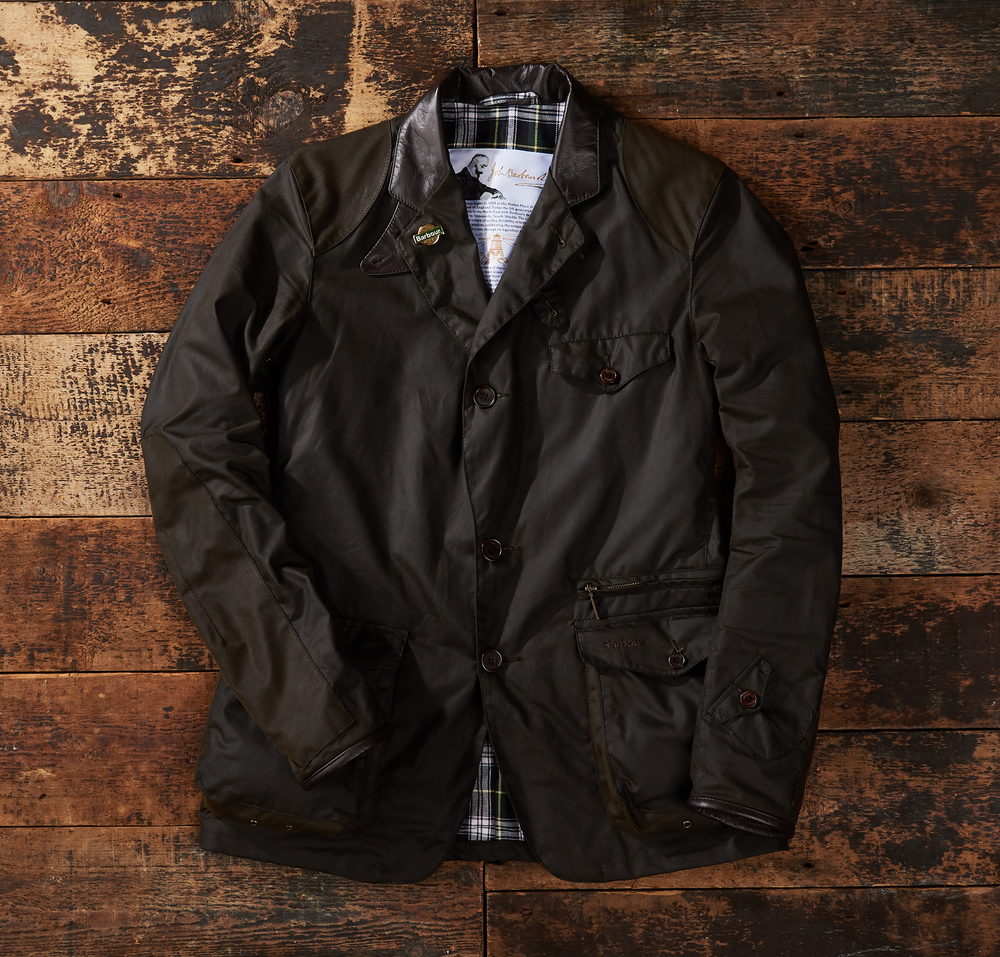 Barbour 125th Anniversary Icons Beacon Sports Wachsjacke Olivgrün ...