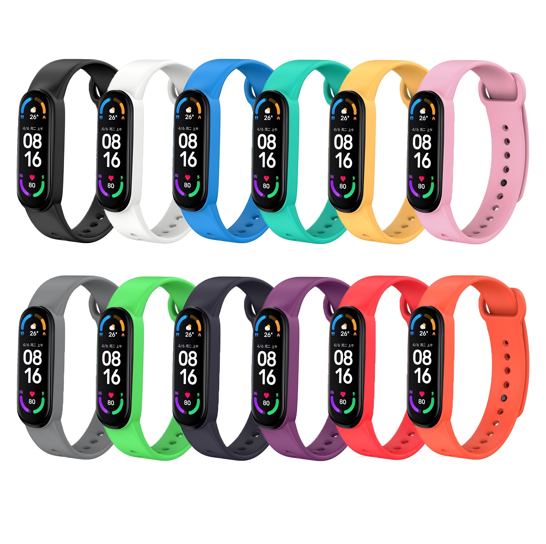 Replacement Strap For Xiaomi Mi Band 6 TechPunt Replacement Strap For Xiaomi Mi Band 6 TechPunt