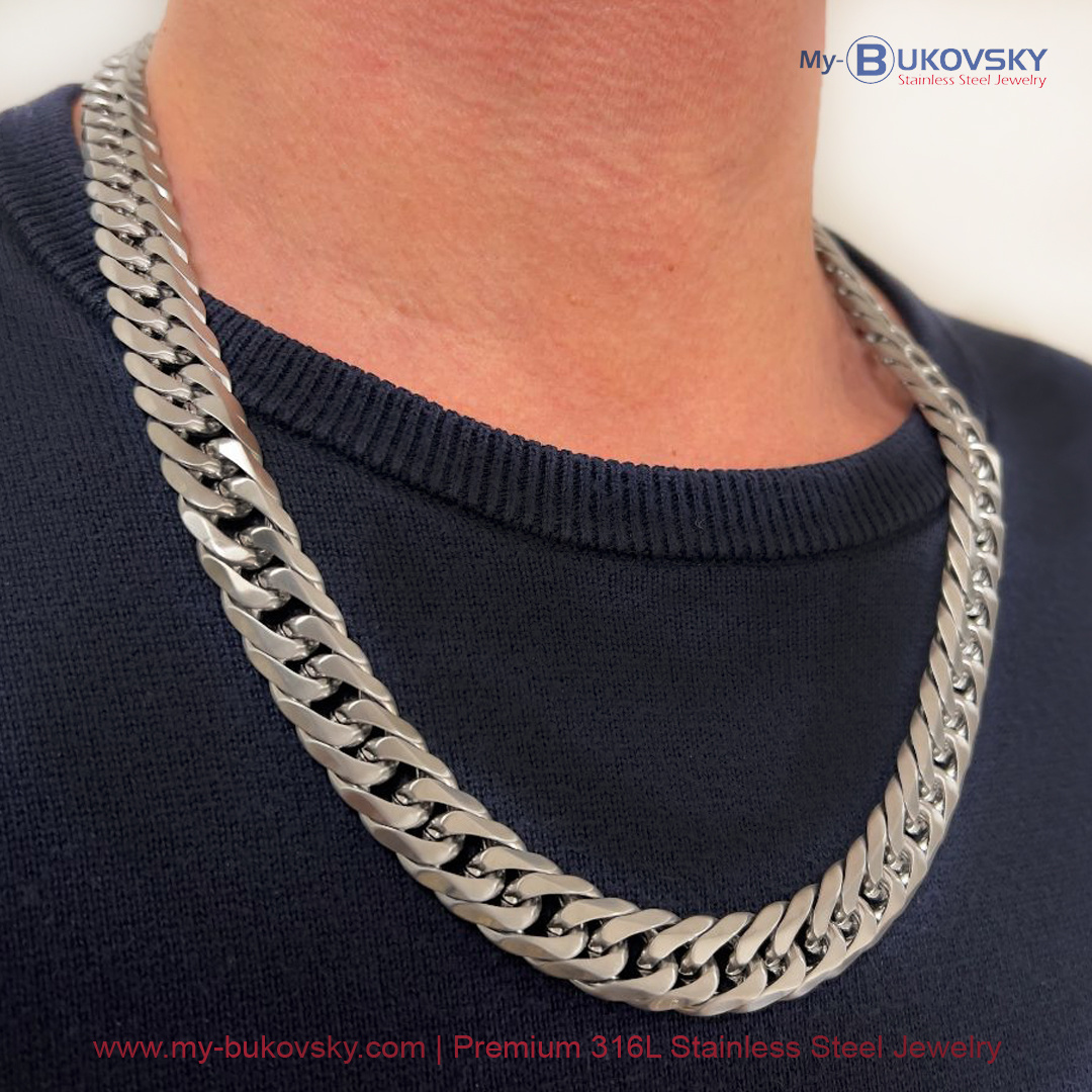Bukovsky Stalen Heren Ketting SH9615 - 60 cm - Mat - Gourmette - My ...