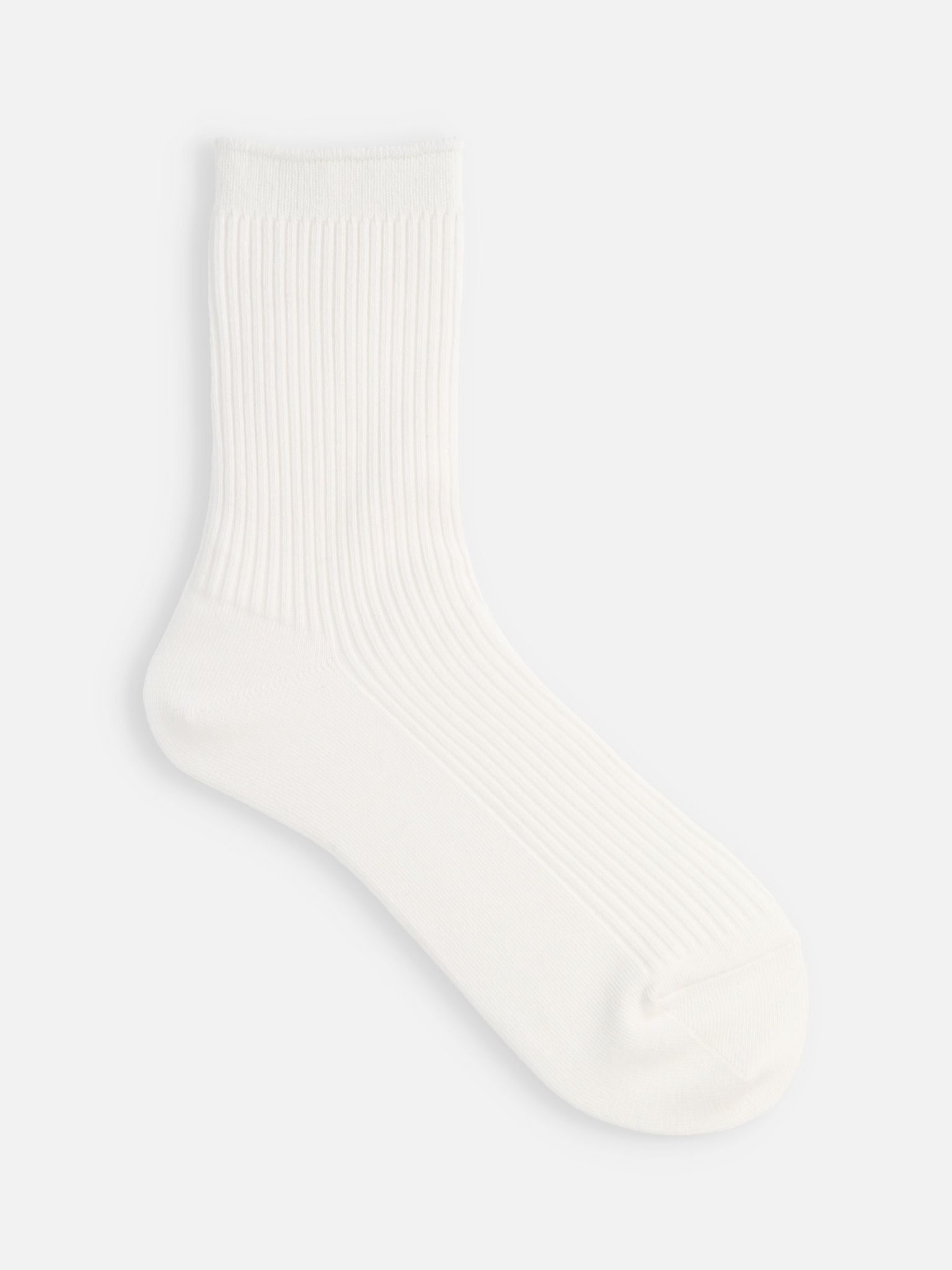 Classic Ribbed Plain Crew Socks M - TABIO FRANCE