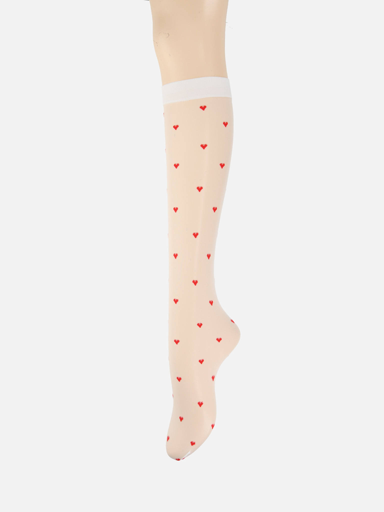 Hart Contrast Kniehoge Pop Sokken 20D - TABIO E-SHOP Paris