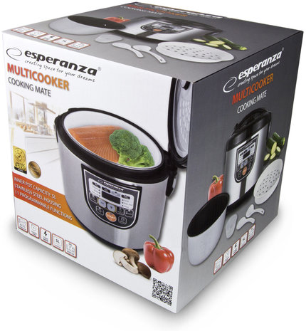 Esperanza Cooking Mate Multicooker (5L, 11 kookfuncties) kopen ...