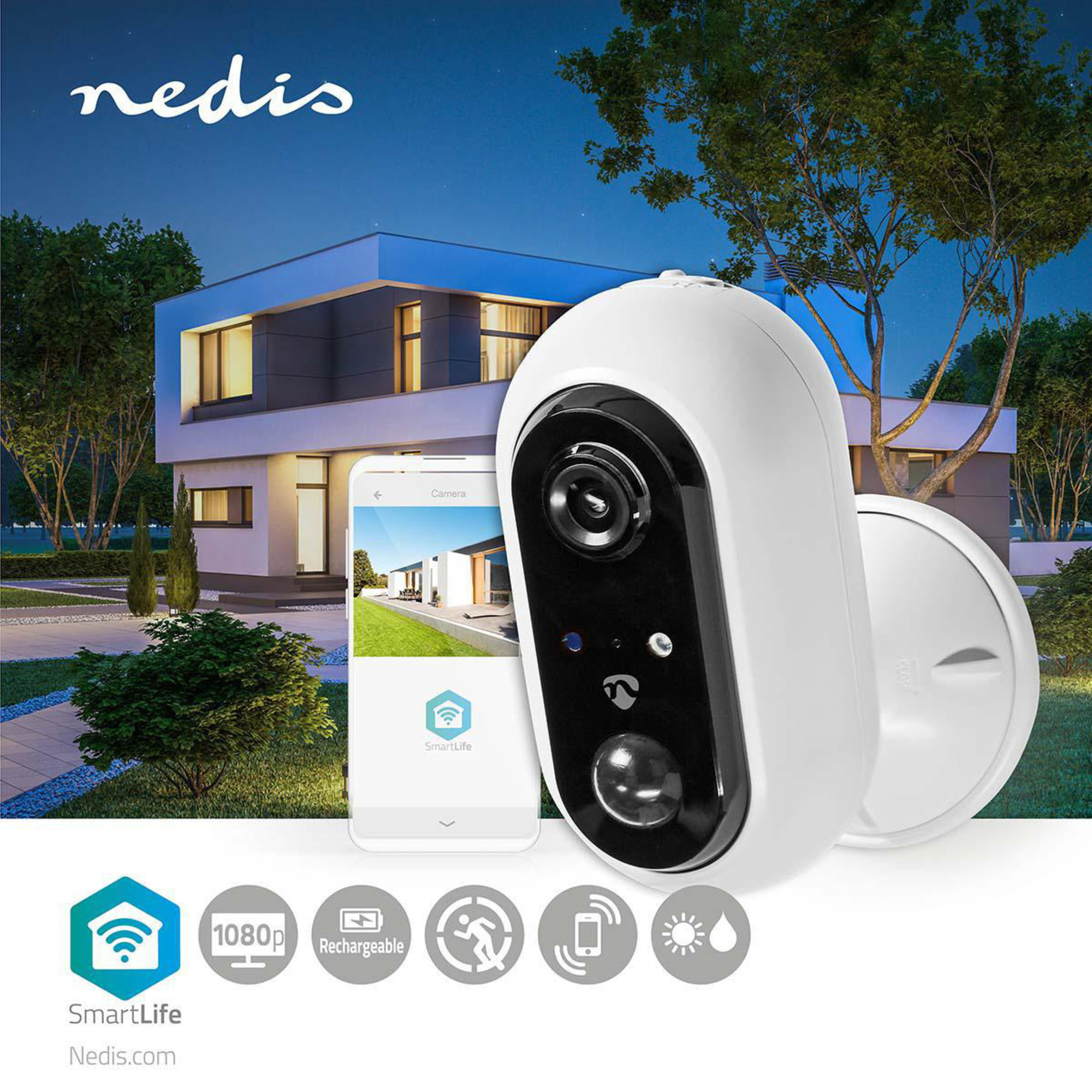 Nedis SmartLife WIFICBO20WT Camera voor Buiten kopen? - LEDClear.nl