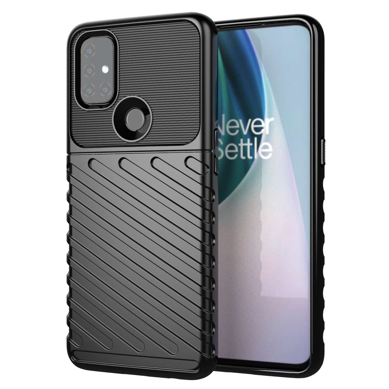 OnePlus Nord N10 hoesje - Schokbestendige Soft TPU back cover - Zwart ...