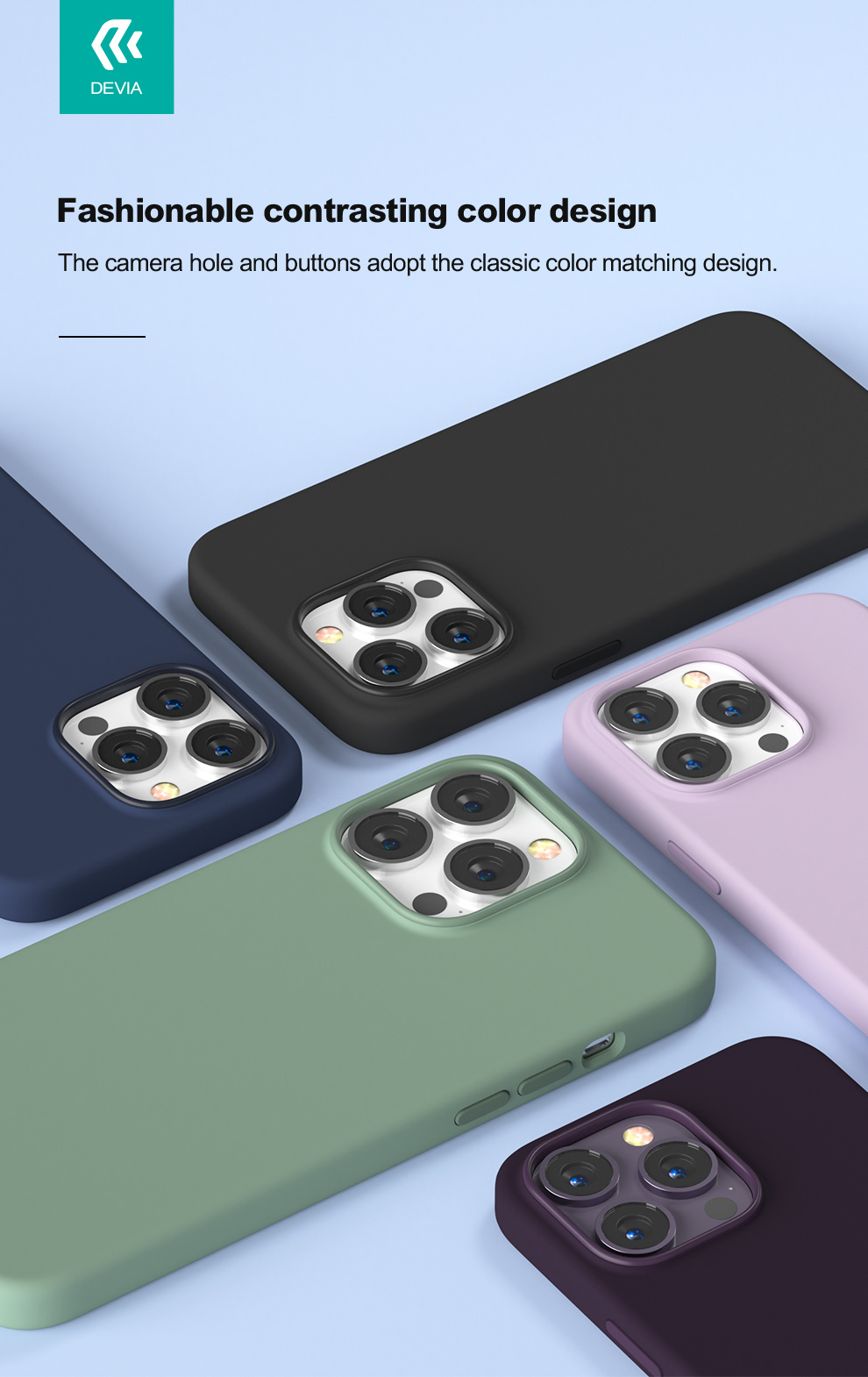 Devia Hoesje geschikt voor Apple iPhone 14 Pro Max - Devia Siliconen ...