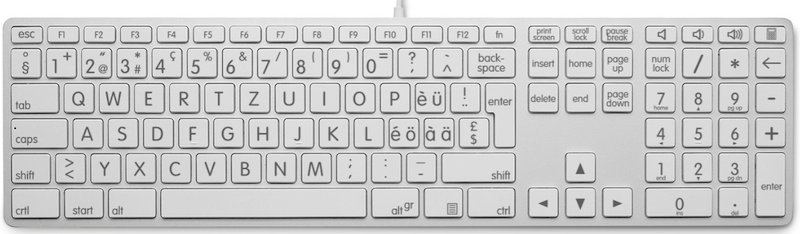 LMP LMP - Bedraad Aluminium Toetsenbord voor Windows met numeriek ...