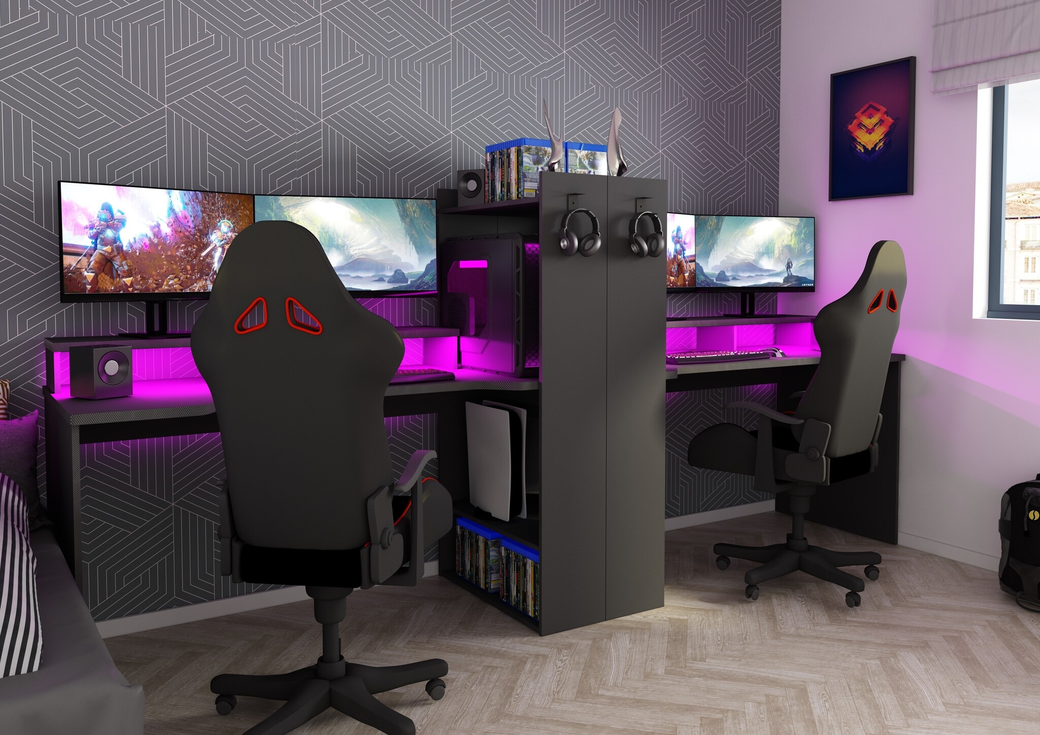 Moderne Gaming Computer Bureau