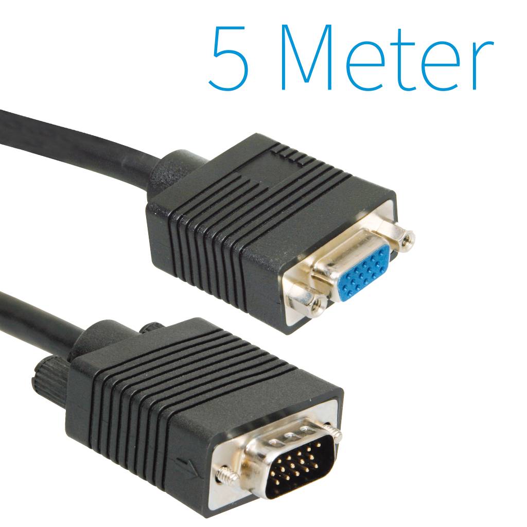 VGA Extension Cable 5 Meter - Groothandel-XL