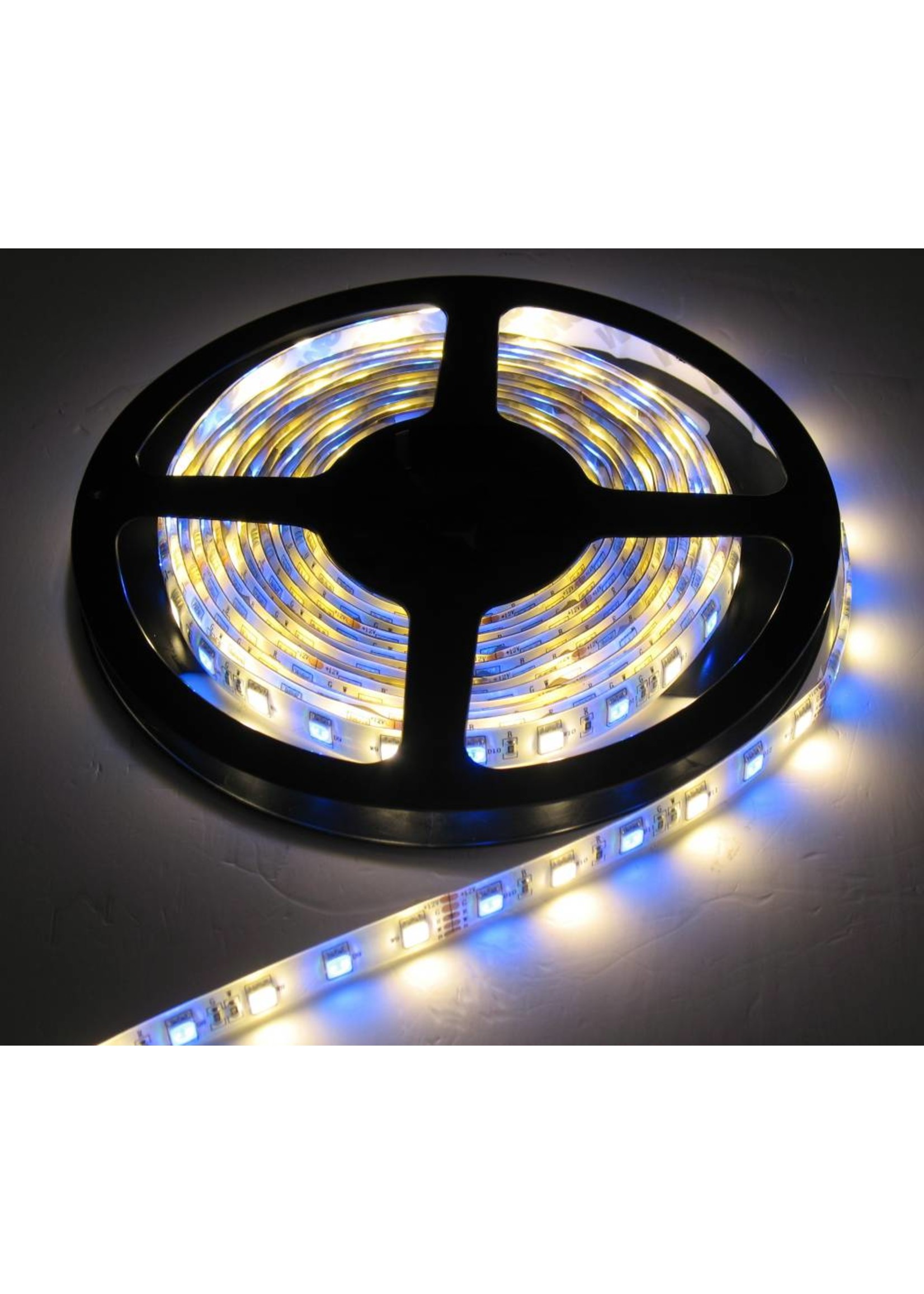 LED strip op rol 5 meter RGB+WW (multikleur en Warm Wit) 60led per ...