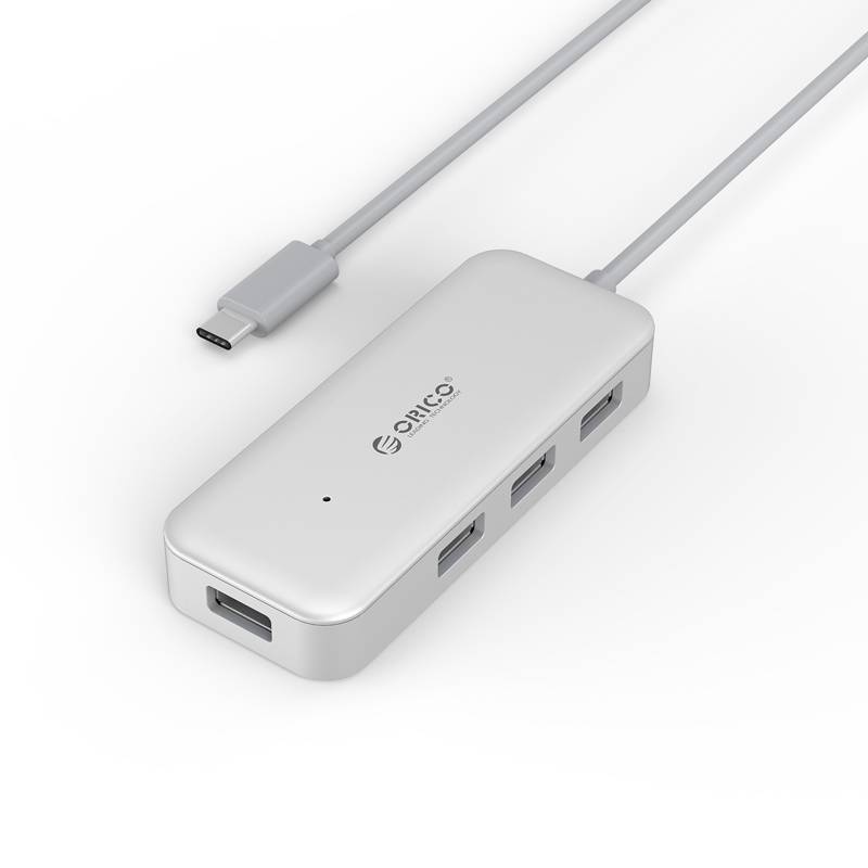 Type-C USB3.0 Hub with 4 Type-A Ports - 5Gbps - VIA-Chip - Cable length ...