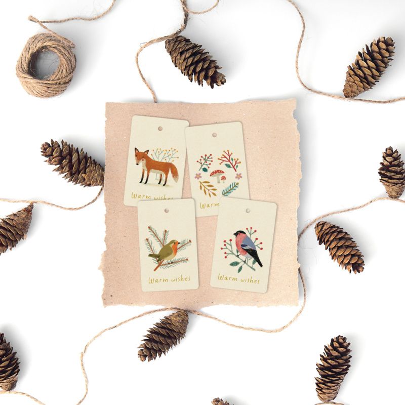 Winter gift tag set ~ Illu-ster - De Groene Knoop • Green Lifestyle Store -
