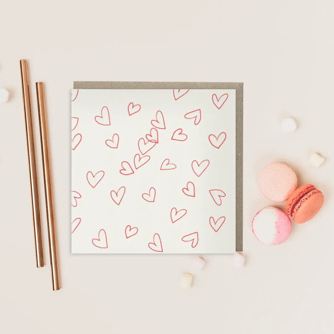 Wenskaart Hartjes, Outline, Patroon ~ by GRAFIQUELIEN - De Groene Knoop ...