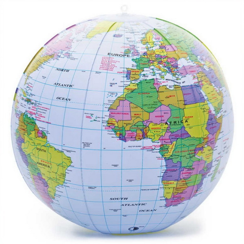 Opblaasbare wereldbol - Alles voor een kinderfeestje - Feestartikelen.nl