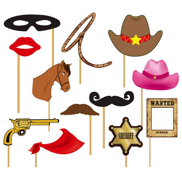 Photo booth props decoraties - Alles voor een Country en Western party ...