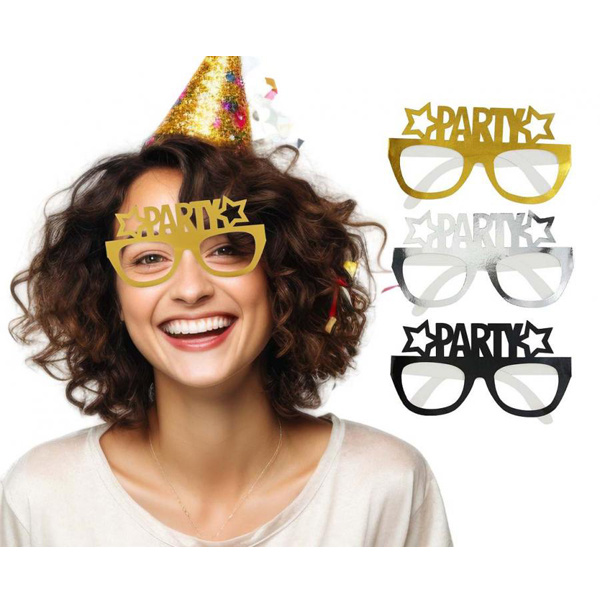 Partybrillen goud zilver zwart - Themafeest feestartikelen ...