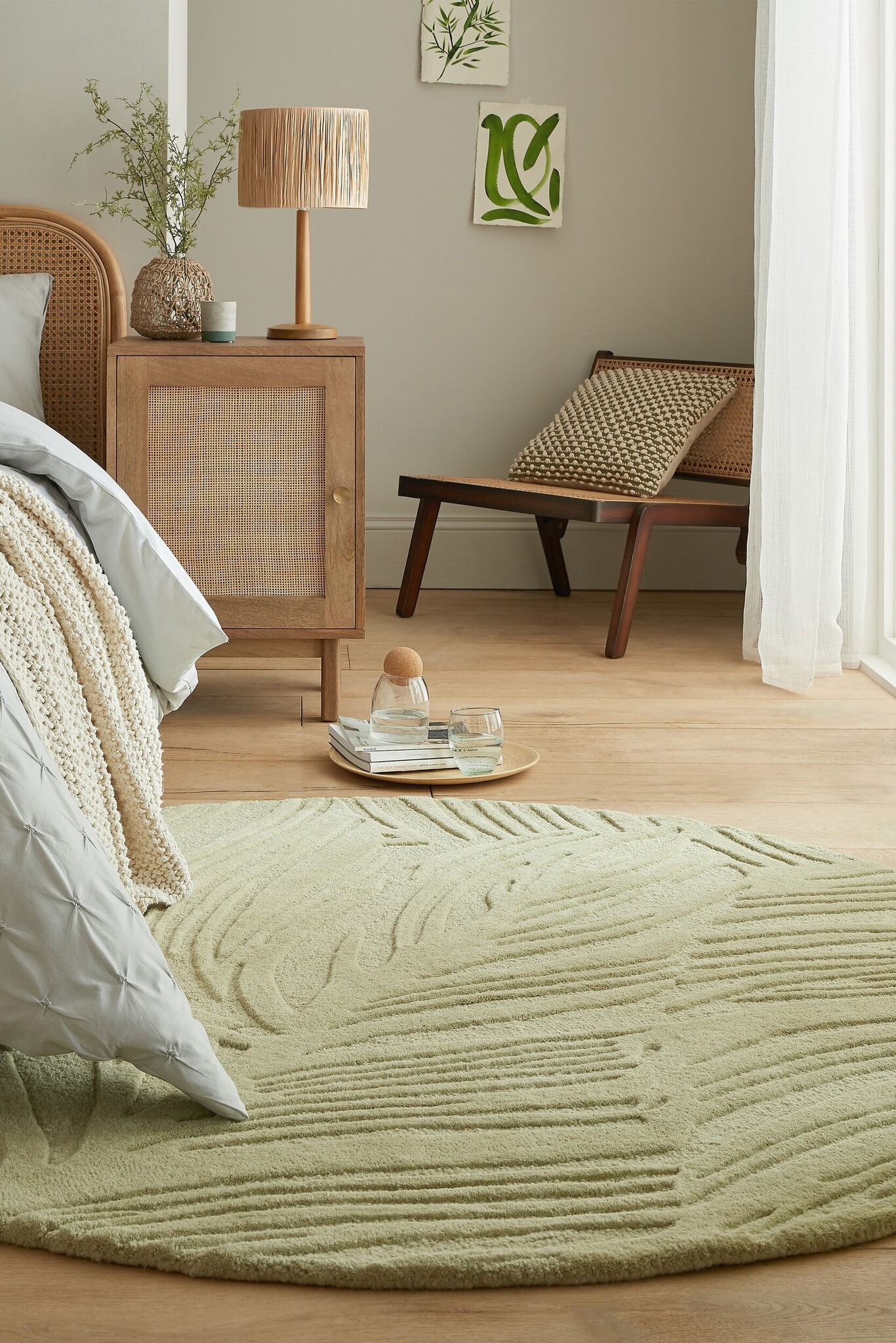 Ben je op zoek naar een Modern Salie Groen - vloerkleed? Lino Leaf ...
