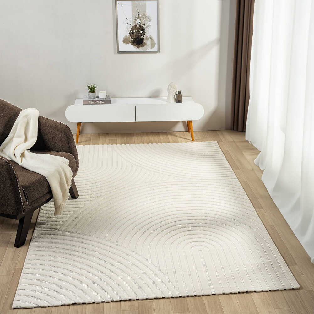 Modern Vloerkleed - Medea Japandi Creme - Flycarpets