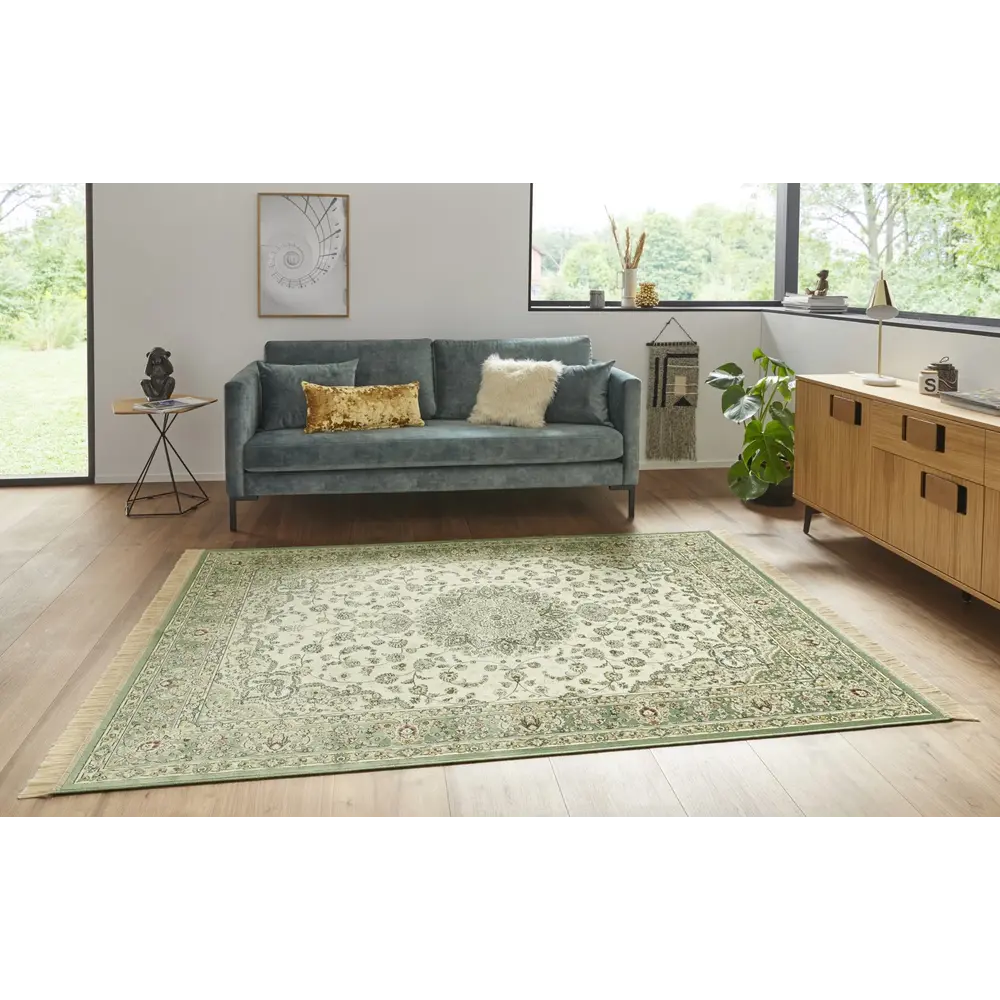 Perzisch tapijt - Antik Heritage Groen/Crème - 160 X 230 CM - Flycarpets