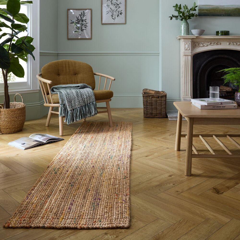 Jute loper – Bouclé Multi - Flycarpets
