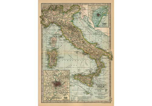 Cavallini - Europe Map 3 - Wrap/Poster - Grey Street