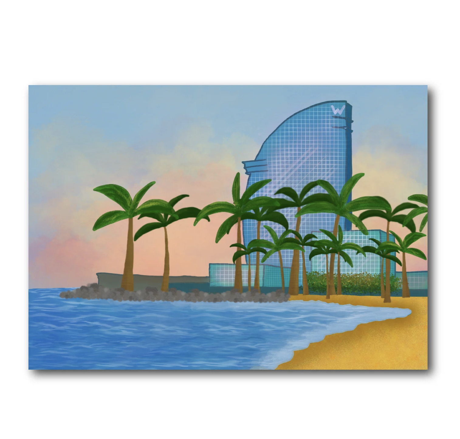 Anouk - Playa de la Barceloneta - Postcard - Grey Street