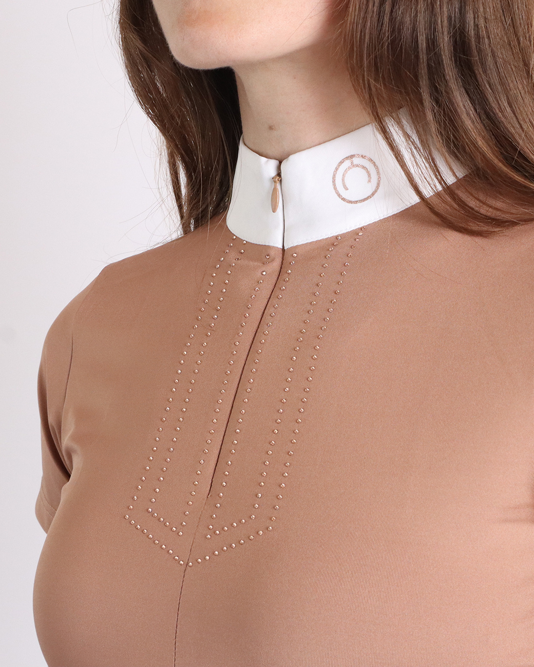 MoViolet met Rosegold Crystals Shirt - Zalda Ruitersport